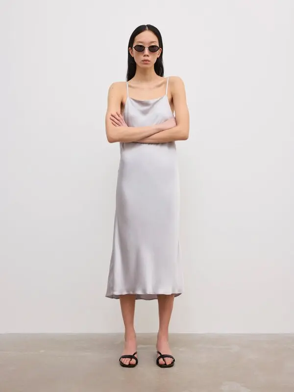HOUSE OF DAGMAR Camisole Midi Dress - Silver