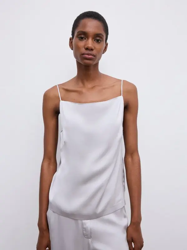 HOUSE OF DAGMAR Camisole Top In Fluid Viscose Satin