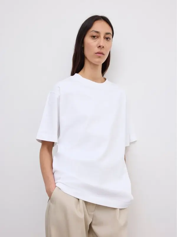 HOUSE OF DAGMAR Organic Cotton Relaxed Fit T-shirt - White
