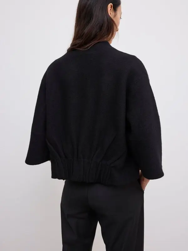 HOUSE OF DAGMAR V-neck Cropped Wool Cardigan