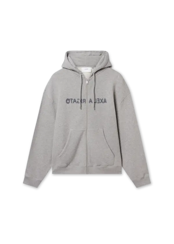 Axel Arigato Rhys Zip Thru Hoodie - Grey Melange