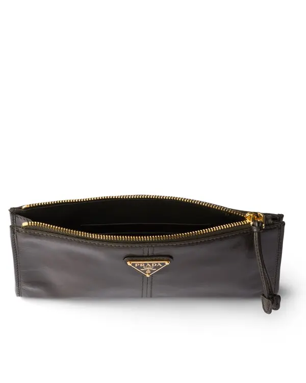 Prada Leather Pouch - Forest