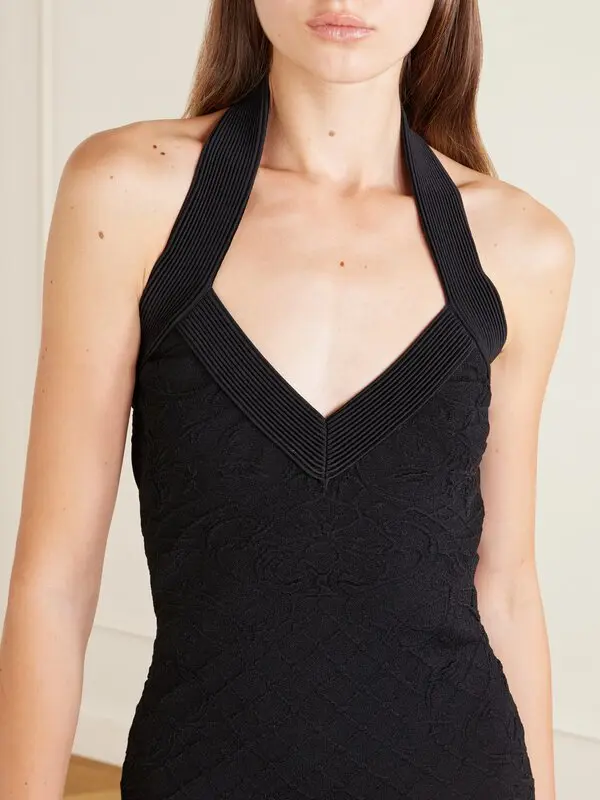 Balmain Jacquard-knit Mini Dress