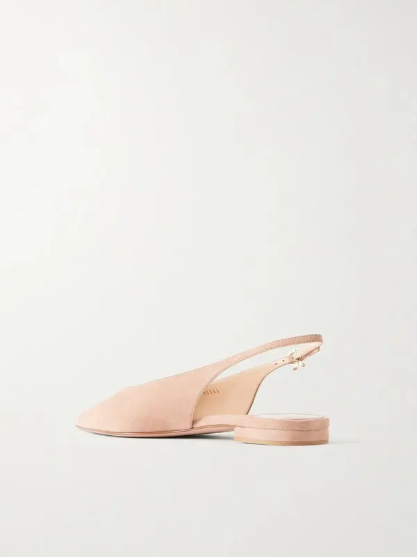 GIANVITO ROSSI Robbie Suede Slingback Ballet Flats