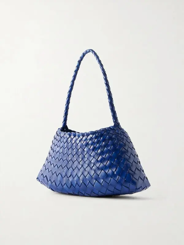 Dragon Diffusion Rosanna Mini Woven Leather Shoulder Bag - Blue