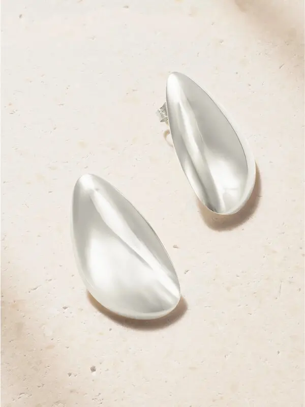 BY PARIAH Sculptural Recycled Sterling Earrings - Silver