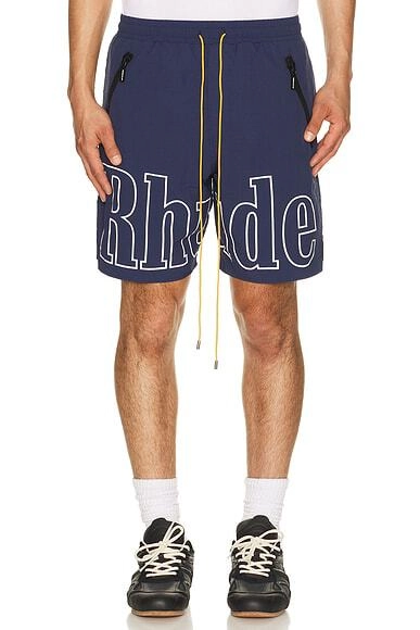 Rhude Logo Shorts - Navy