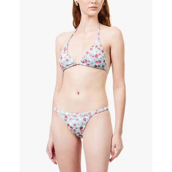 GRACEJACOB Pia Petal Triangle Bikini Top