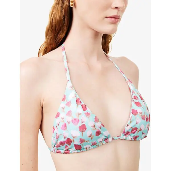 GRACEJACOB Pia Petal Triangle Bikini Top