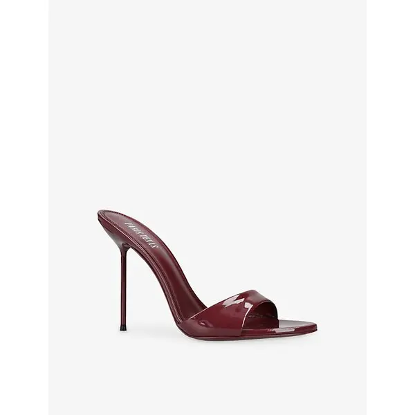 Paris Texas Lidia 105 Heeled Patent-leather Mules - Wine
