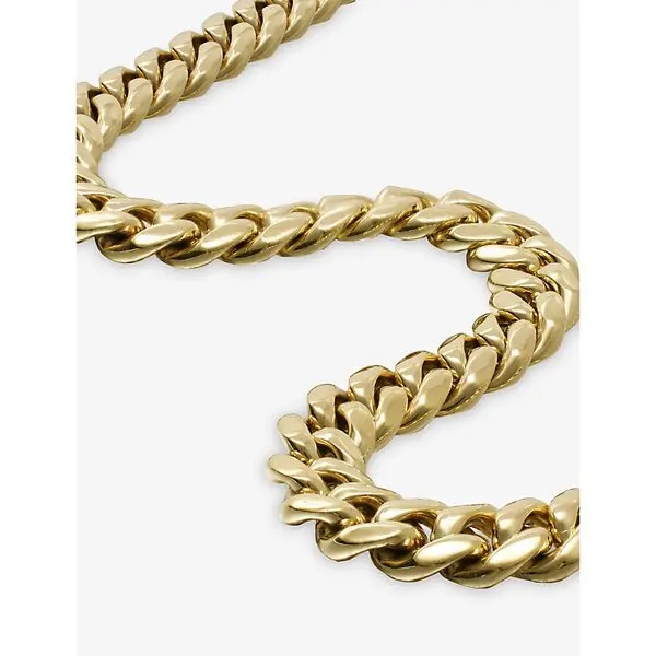 GLD 18ct Yellow Plated Pvd Cuban Link Necklace