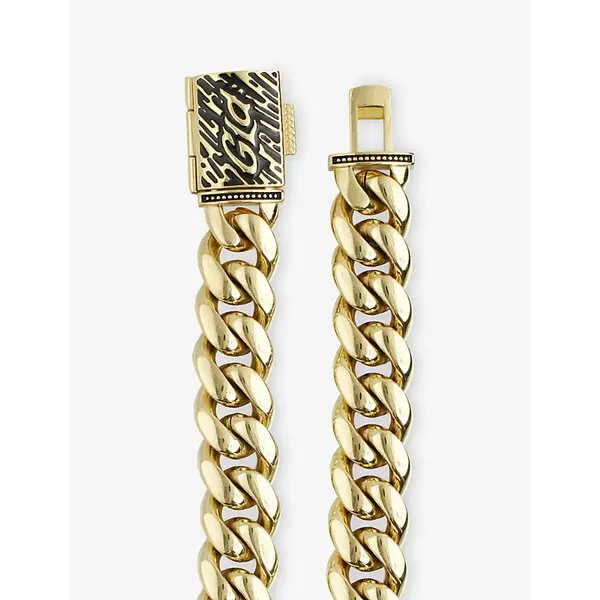 GLD 18ct Yellow Plated Pvd Cuban Link Necklace