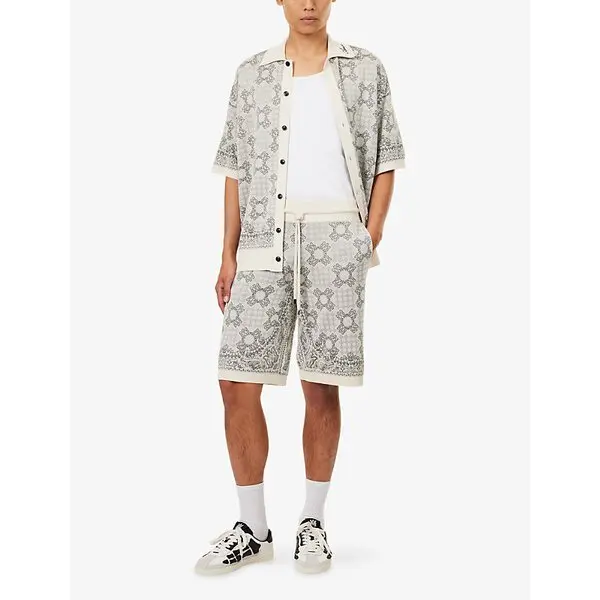 Amiri Ma Quad Check Mesh Knit Shirt