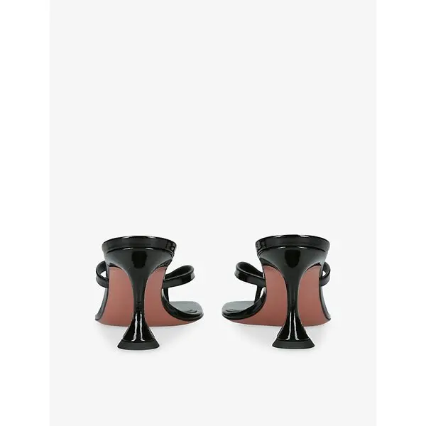 Amina Muaddi Juliette Thong 70 Leather Heeled Sandals