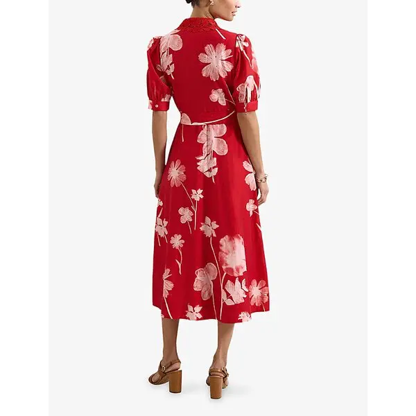 PHASE EIGHT Delphine Floral Woven Midi Dress