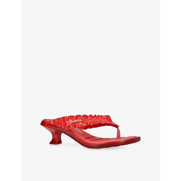 GANNI X Melissa Jelly Heeled Flip-flops - Red