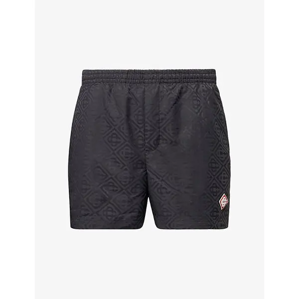 Casablanca Jacquard Swim Shorts - Black