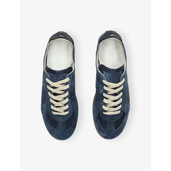 MAISON MARGIELA Replica Low Top Suede Trainers - Blue