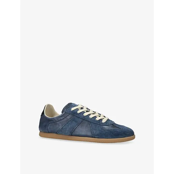 MAISON MARGIELA Replica Low Top Suede Trainers - Blue