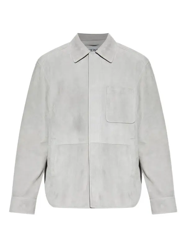 Loewe Suede Leather Overshirt - Grey