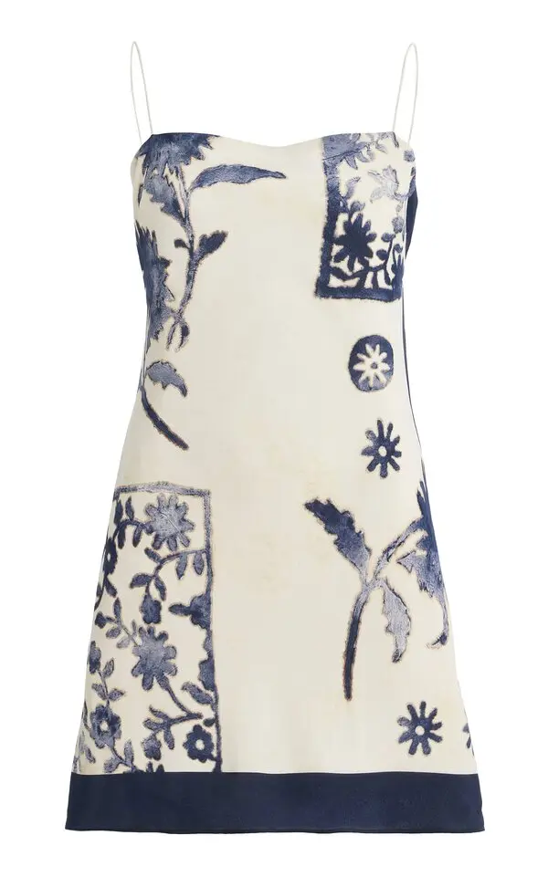 SIR. Phillipa Crepe Mini Dress With Spaghetti Straps - Navy