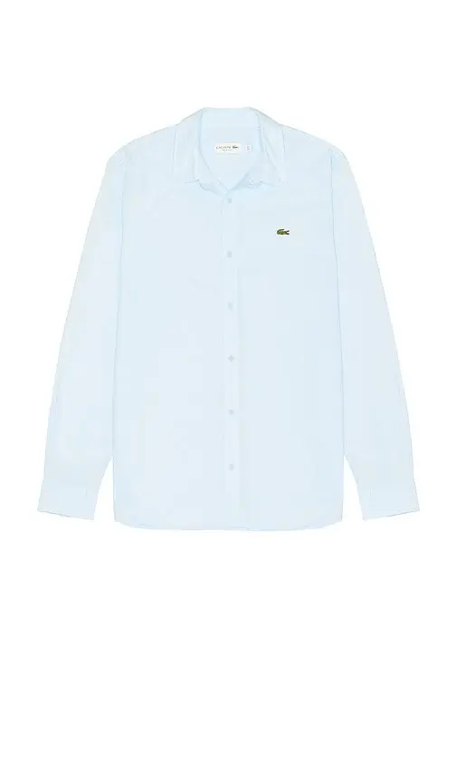 Lacoste Regular Fit Stretch Poplin Shirt In Light In . Also