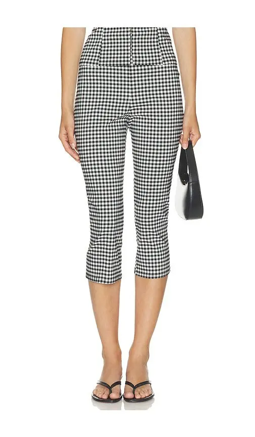 Lpa Gigi Capri In Gingham Print - Multi