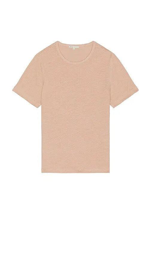Onia Stretch Linen Crewneck Tee Shirt In . Also - Pink