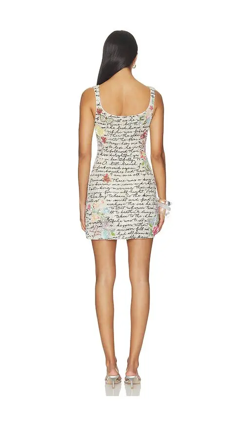 LA FUORI Aurete Enchanted Garden Sequin Mini Dress
