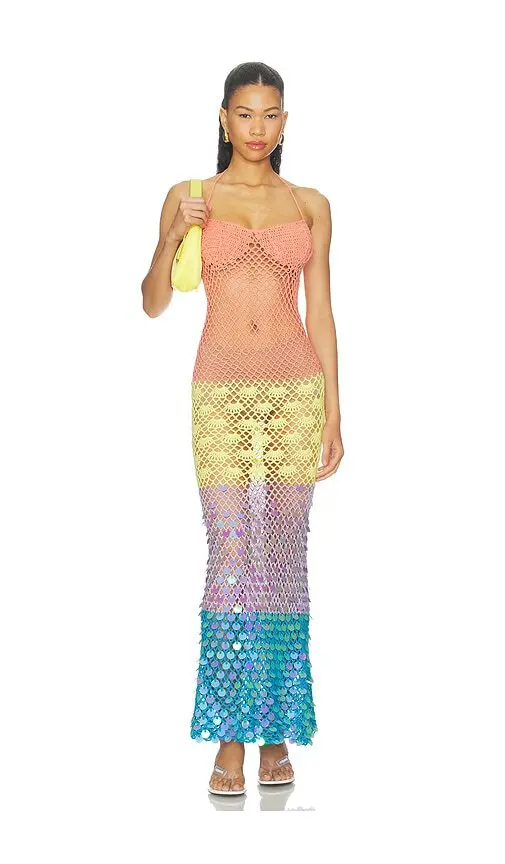 Superdown Hildie Crochet Maxi Dress In . Also - Multi