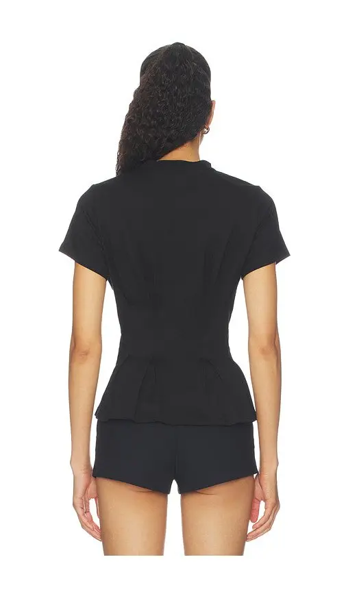 ALL THE WAYS Cinched Waist T-shirt - Black