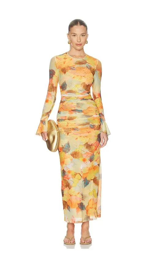 Cinq À Sept Neriah Printed Mesh Jersey Dress - Multi