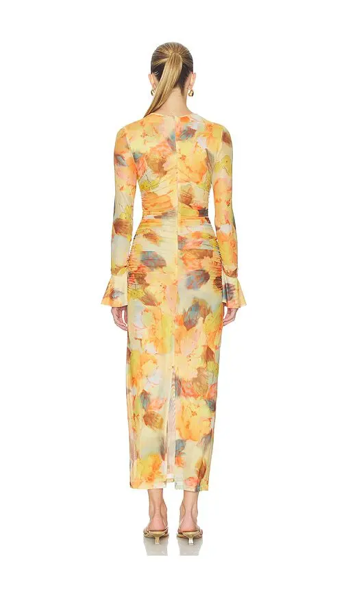 Cinq À Sept Neriah Printed Mesh Jersey Dress - Multi