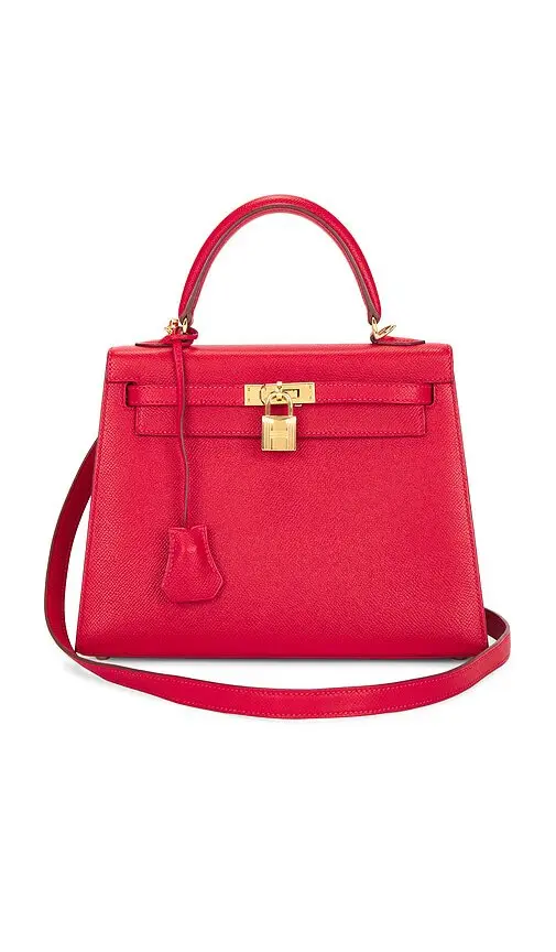 FWRD RENEW Hermes Veau Epsom Kelly 25 Handbag - Red