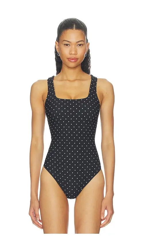Good American Weightless Sculpting Modern Tank Bodysuit - Black