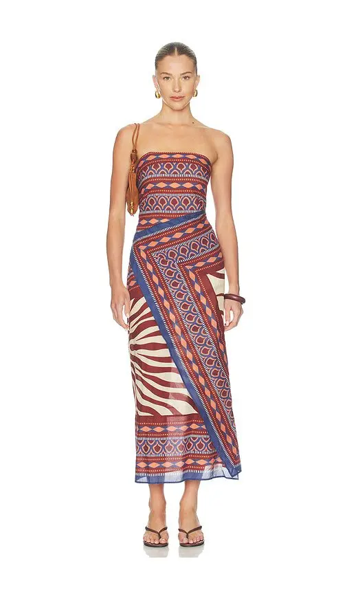 Johanna Ortiz Paraiso Agreste Ankle Dress - Multi
