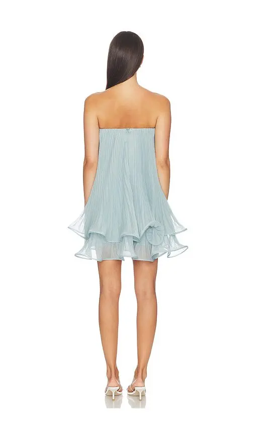 AMUR Dalia Pleated Baby Doll Dress