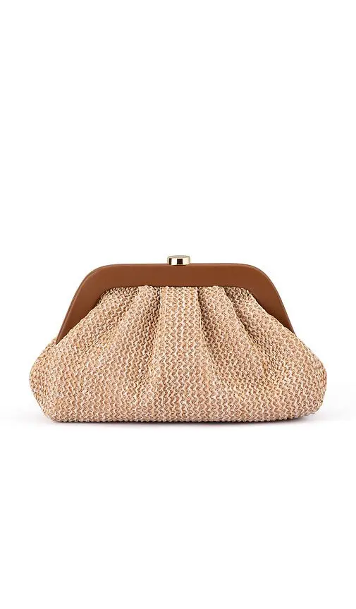 OLGA BERG Ash Woven Clutch - Tan