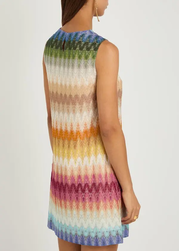 Missoni Patterned Lace Mini Dress - Multicoloured