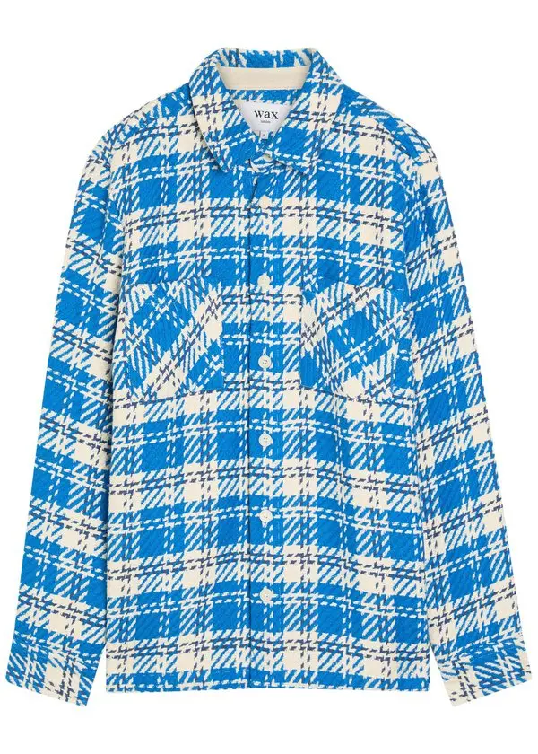 WAX LONDON Whiting Checked Cotton Overshirt