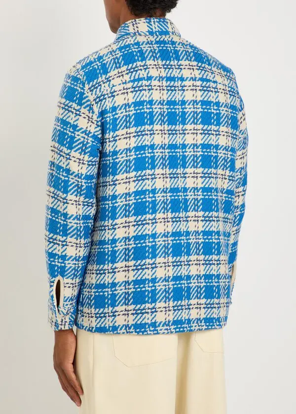 WAX LONDON Whiting Checked Cotton Overshirt