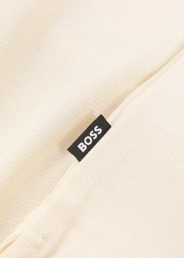 BOSS Thompson Striped-trim Piqué Cotton T-shirt