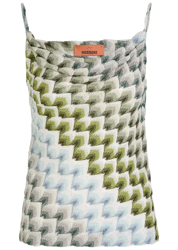 Missoni Patterned Cowl Neck Top - Multicoloured