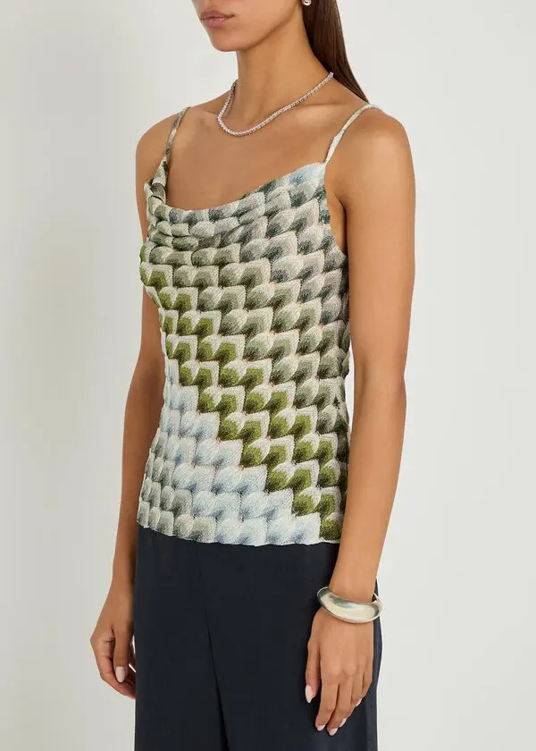 Missoni Patterned Cowl Neck Top - Multicoloured