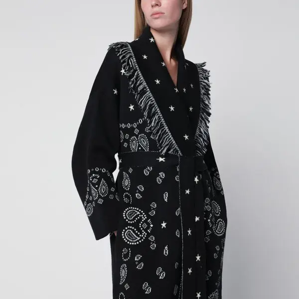 Alanui Long Bandana Jacquard Cardigan