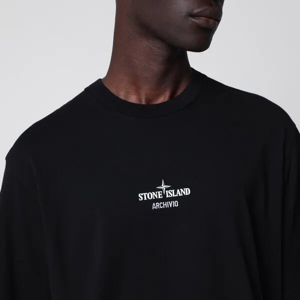 Stone Island Cotton T-shirt With Logo Prints