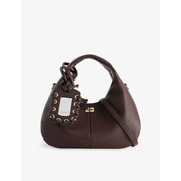 GANNI Hobo Mini Faux-leather Hobo Bag