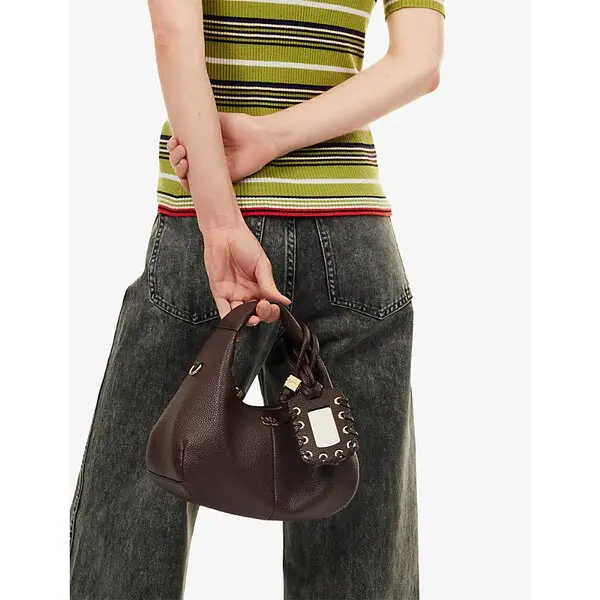 GANNI Hobo Mini Faux-leather Hobo Bag