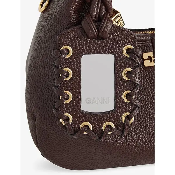 GANNI Hobo Mini Faux-leather Hobo Bag