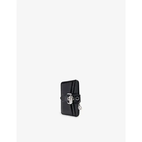 Maje Miss M Leather Card Holder - Black